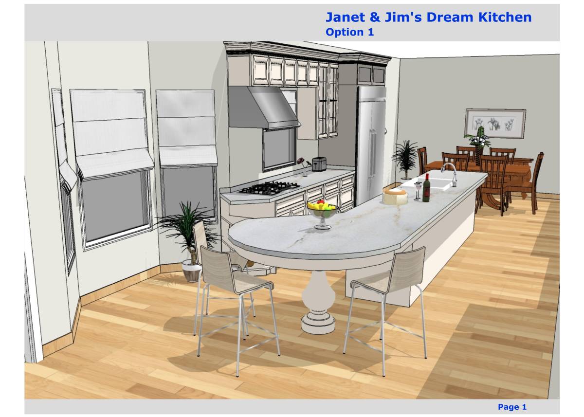 Design project for Janet & Jim's Dream Kitchen in United States | Arcbazar