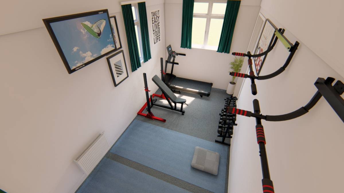 Design project for Turn study and store room into Home Gym in United ...