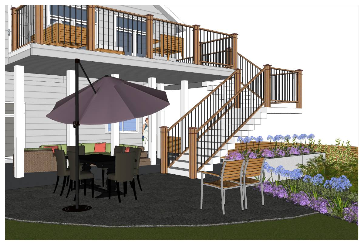 Design project for Patio-Backyard, Integrated Outdoor Living area in ...