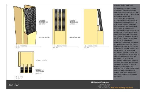 Design project for MCC-JED: Building Elevation in Saudi Arabia | Arcbazar