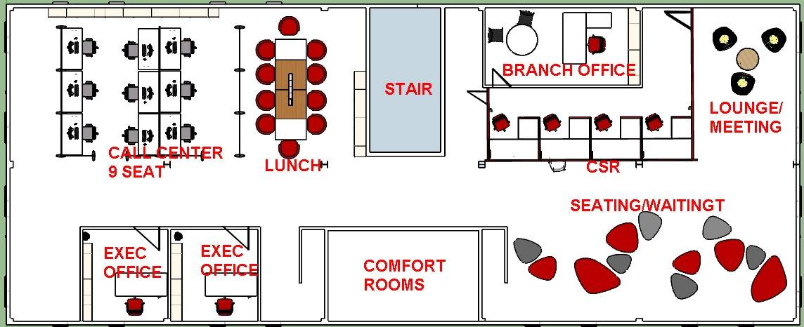 Design project for Layout Design for Branch Office, Call Centre and ...