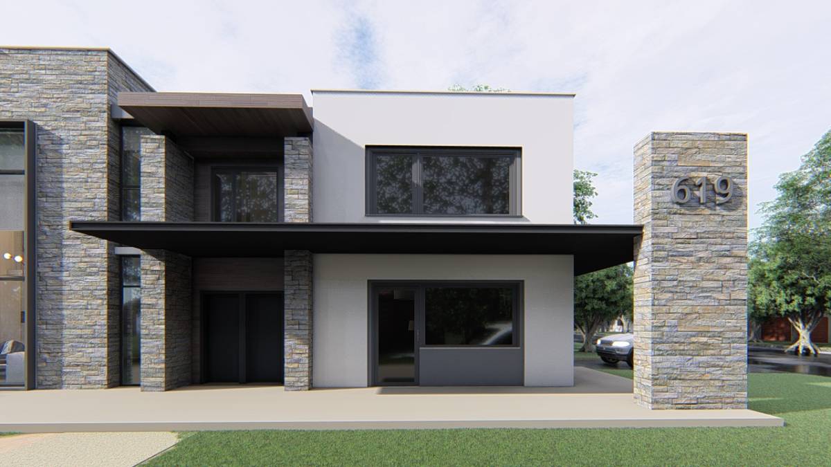 Design project for Modern Contemporary Corner Lot Design on a 50 ...