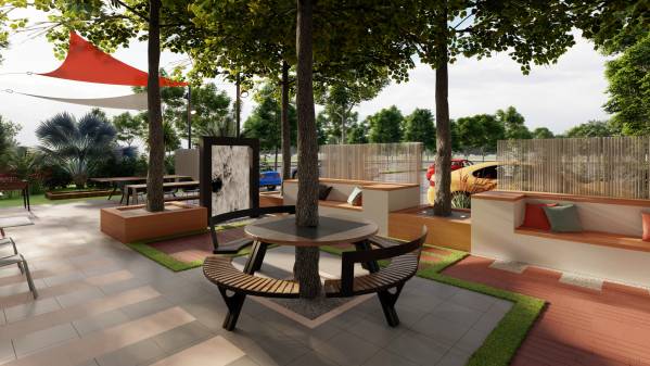 Design project for Office Building Outdoor Lounge in United States ...