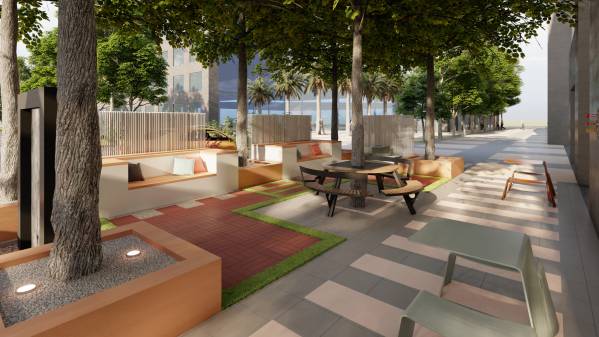 Design project for Office Building Outdoor Lounge in United States ...