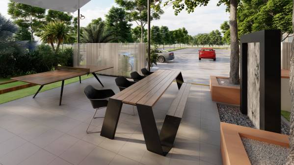Design project for Office Building Outdoor Lounge in United States ...
