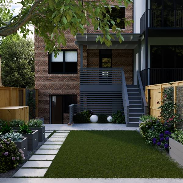 Design project for Rowhouse Back Yard Landscaping in United States ...