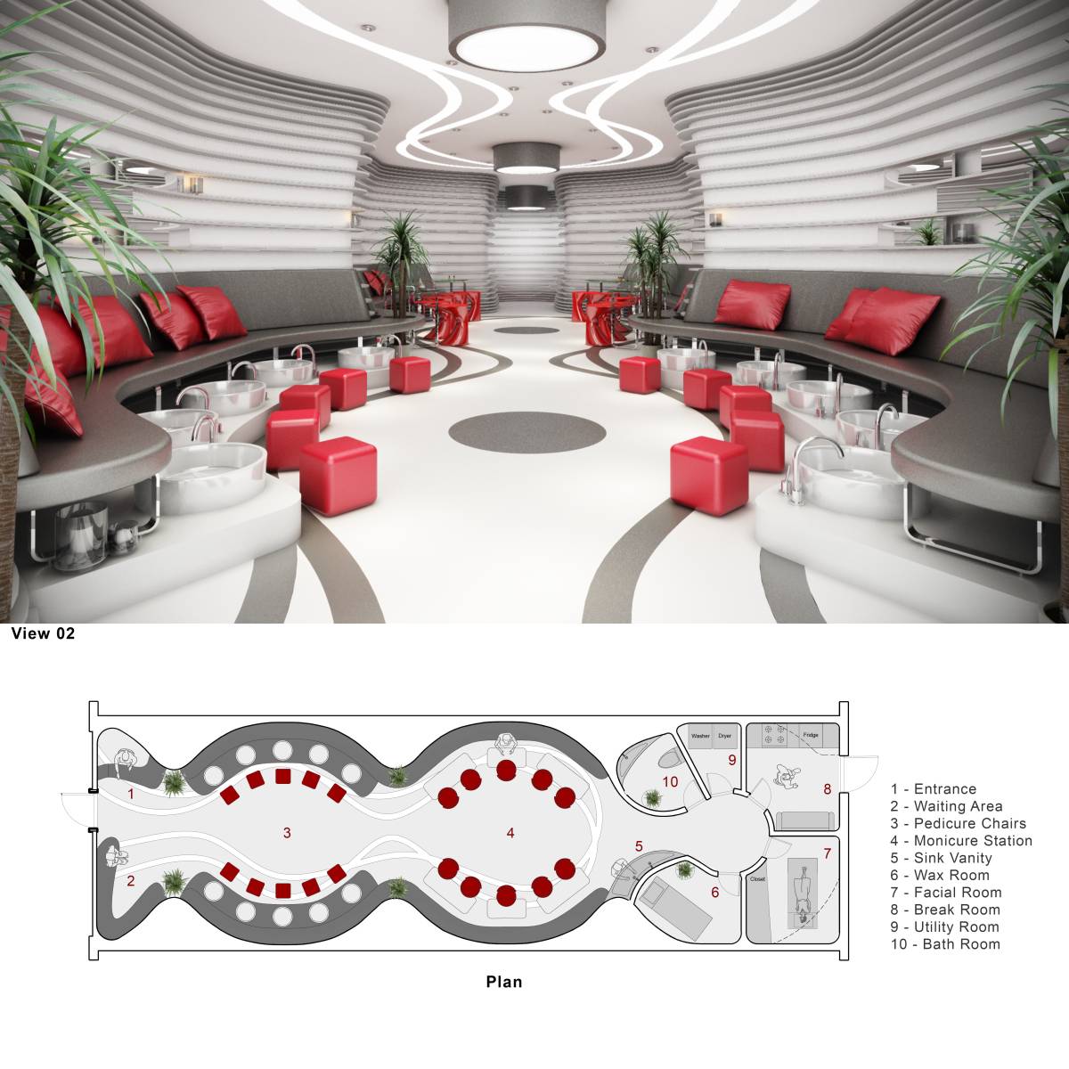 Design project for HIGH END NAIL SALON in United States | Arcbazar