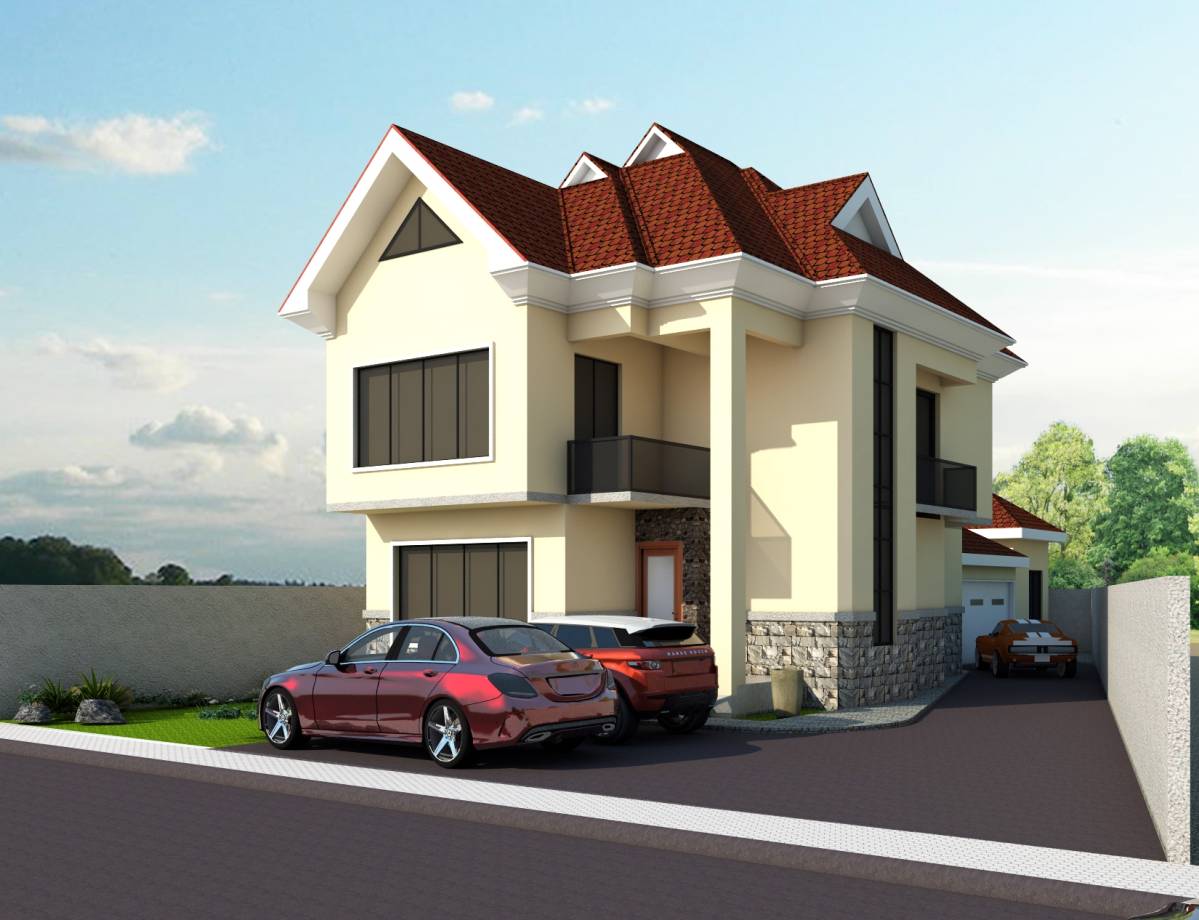 Design project for Modern Maisonette with Attic Space and Detached ...