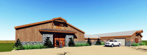 Design project for Hobby Farm/Horse Barn Front Facade & Landscaping ...
