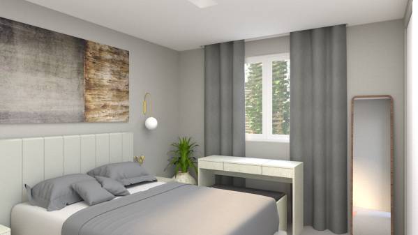 Design project for Furniture and decoration of the bedroom in Romania ...