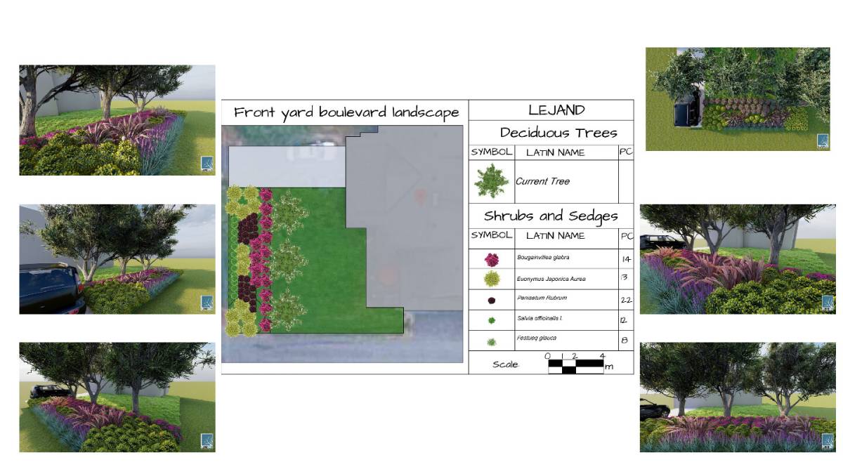 Design project for Front yard boulevard landscape in Canada | Arcbazar
