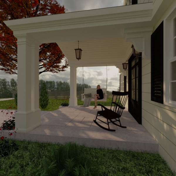Design project for Portico / Porch for Colonial Home in CT in United ...