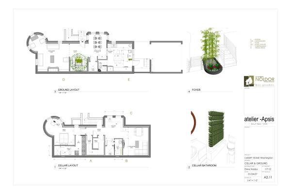 Design project for Redesign the floor plan for a luxury row home in ...