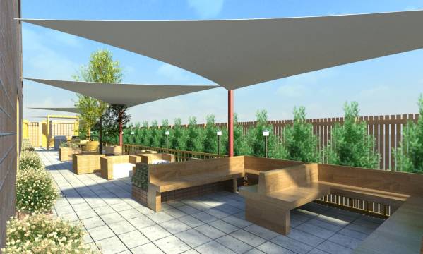 Design project for Outdoor patio for university student apartment ...