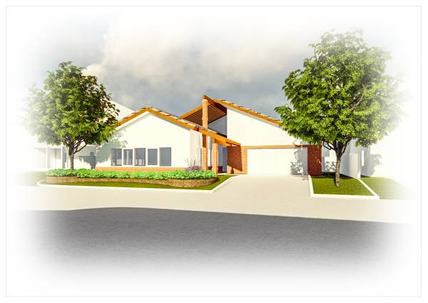 Fachada Diseñado porGema Yudha - Ranch House Facade and Landscape ...