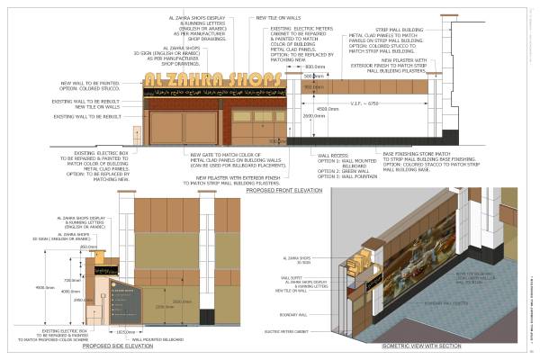 Design project for Strip mall boundary wall renovation in Saudi Arabia ...