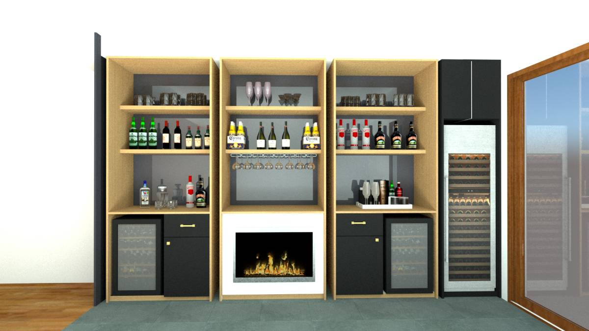 Design project for • Bar design with possible fireplace in Singapore ...