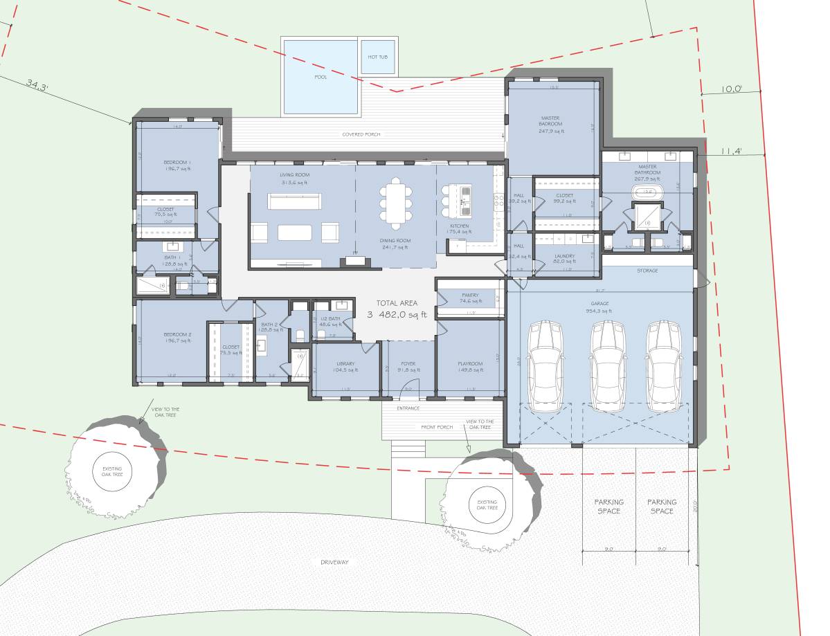 Design project for LM Residence Floor Plan in United States | Arcbazar