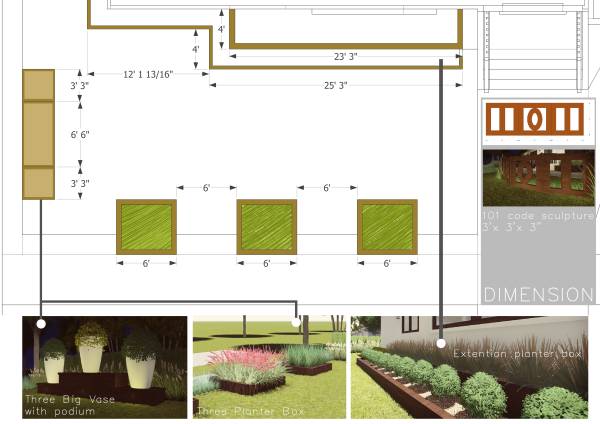 Design project for Front Yard Modern Landscape redesign in United ...
