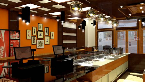 Design project for Fast Casual Restaurant Architectural, Interior ...