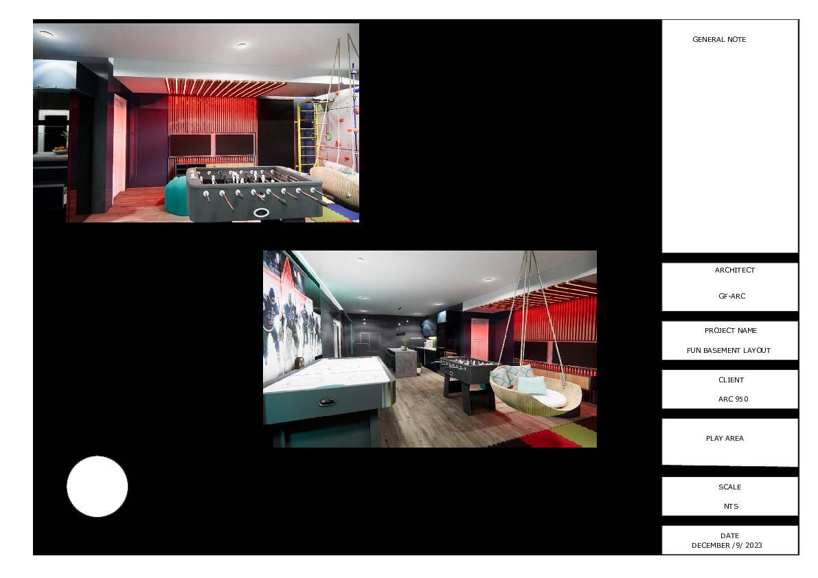 Design project for Fun Basement Layout in United States | Arcbazar