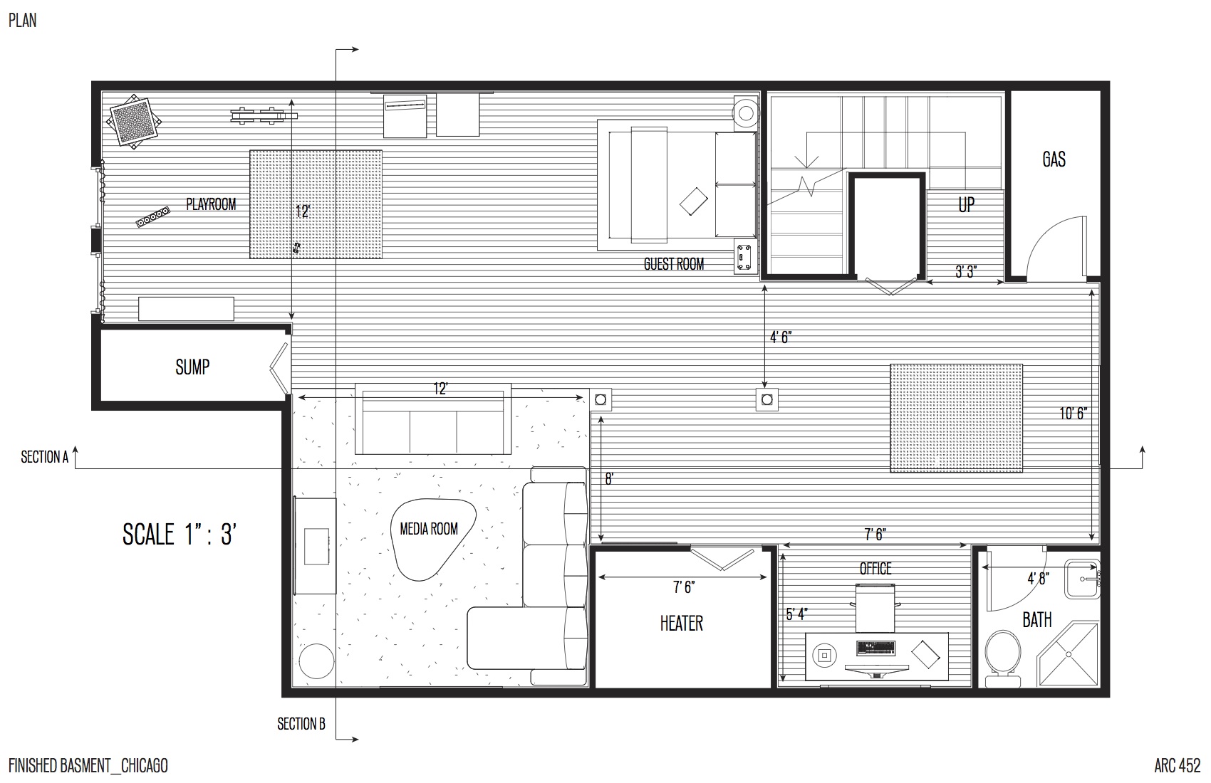 Unfinished Basement Floor Plans