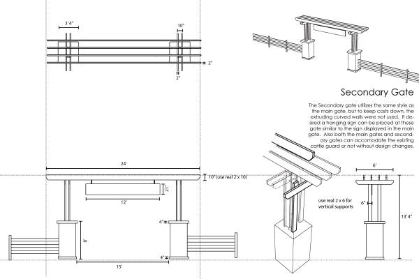 Design project for Ranch Entry Gate in Canada | Arcbazar