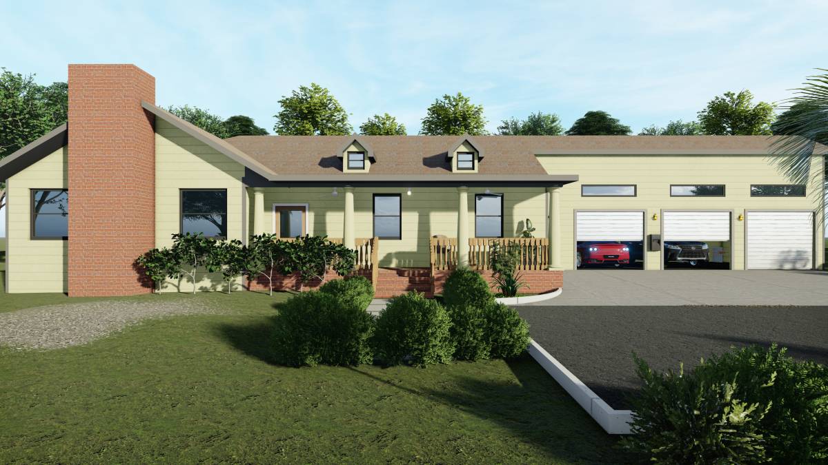 Design project for 3 Bay Garage and Screen Patio Addition in United ...