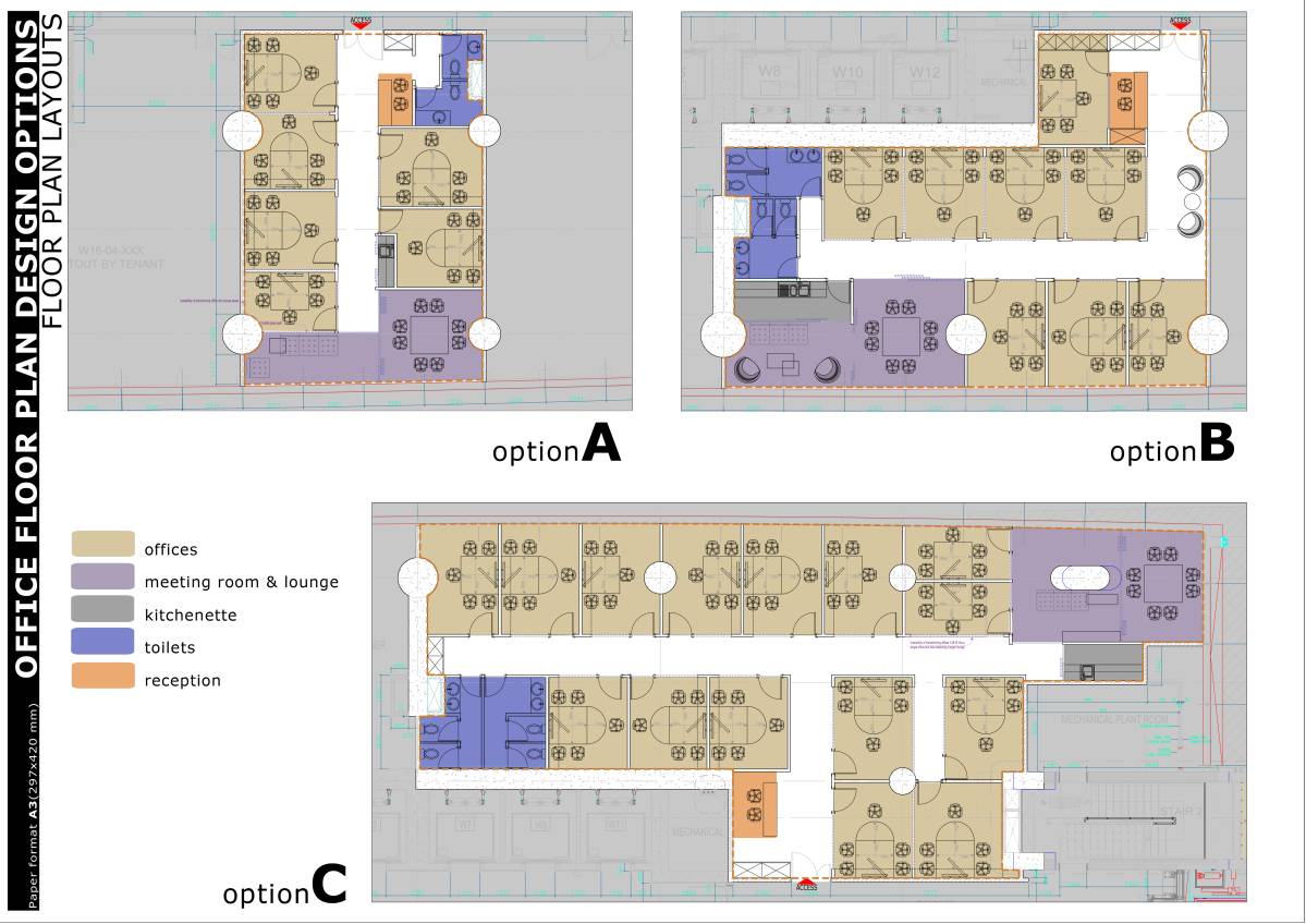 Design project for Open Space | Office Floor Plan Design in Saudi ...