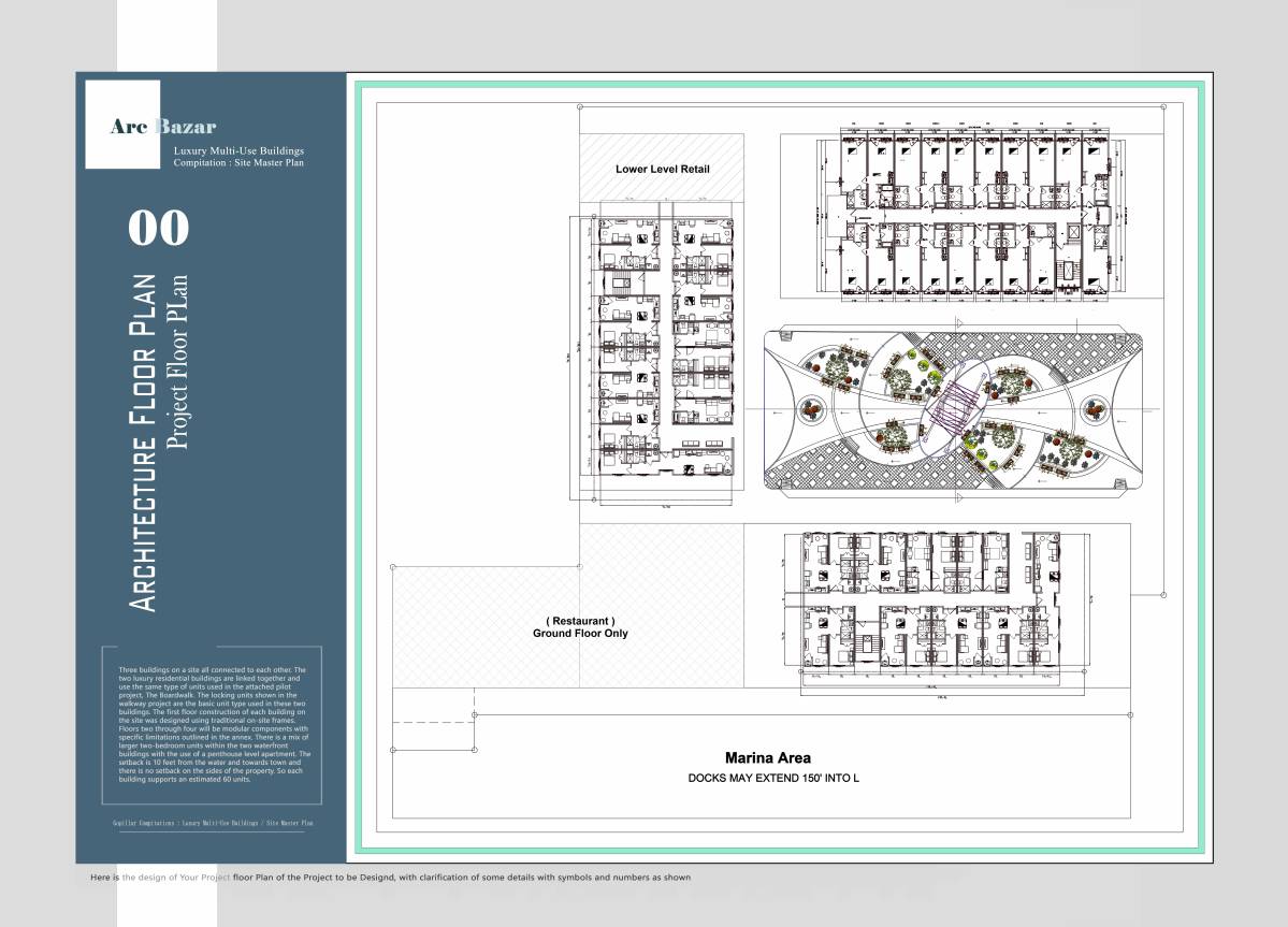 Design project for Luxury Multi-Use Buildings / Site Master Plan v2 in ...