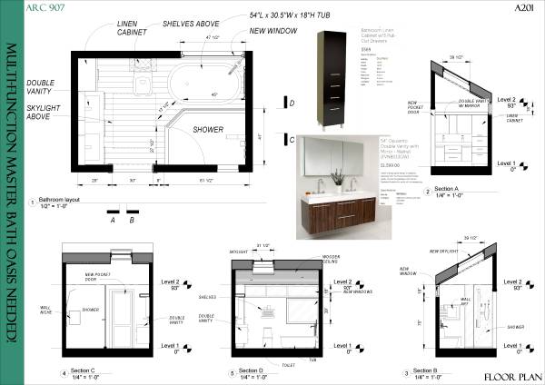 Bathroom Designed by MG Architect Studio - Multi-function Master Bath ...