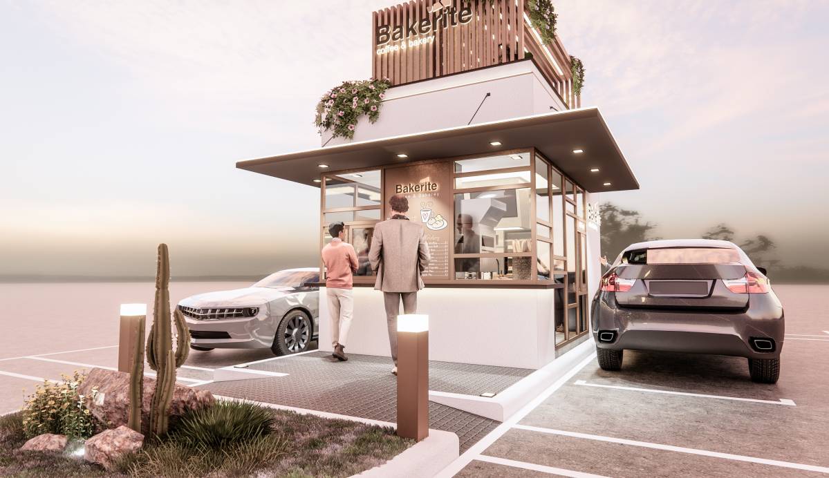 Design project for Drive throw coffee shop in Saudi Arabia | Arcbazar