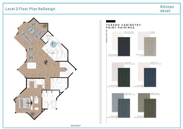 Design project for Level 2 Floor Plan ReDesign in United States | Arcbazar