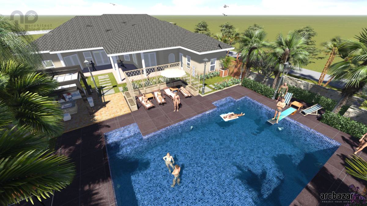 Design project for Backyard with Pool in United States | Arcbazar