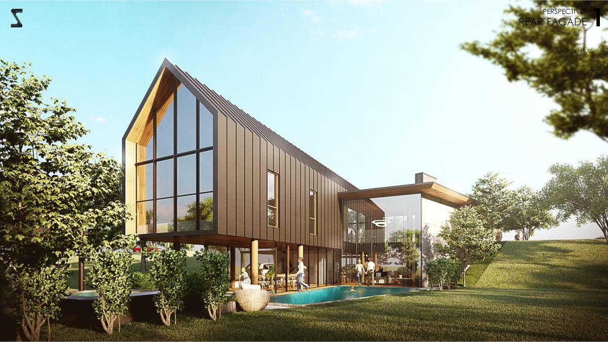 Design project for Warm-modern home adjacet to woods in United States ...