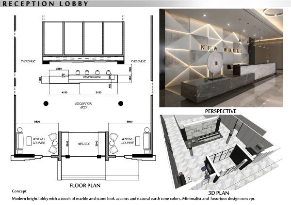 Design project for Reception area design in Oman | Arcbazar
