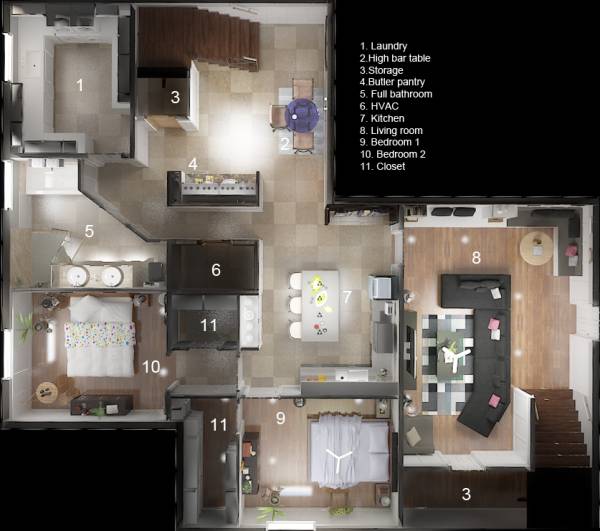 Design project for Finishing Basement in United States | Arcbazar