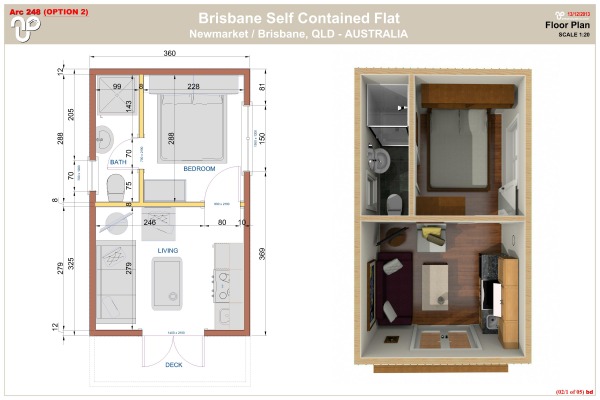 Design project for Brisbane Self Contained Flat in Australia | Arcbazar