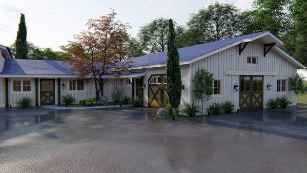 Design project for Hobby Farm/Horse Barn Front Facade & Landscaping ...