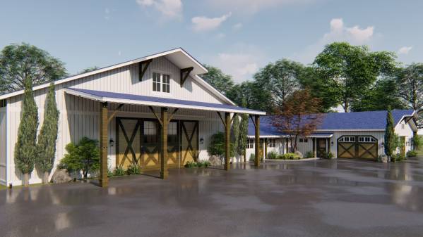 Design project for Hobby Farm/Horse Barn Front Facade & Landscaping ...