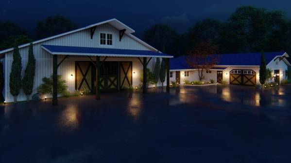 Design project for Hobby Farm/Horse Barn Front Facade & Landscaping ...