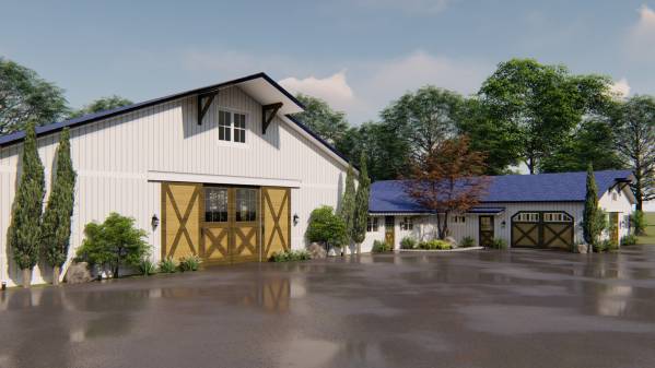 Design project for Hobby Farm/Horse Barn Front Facade & Landscaping ...