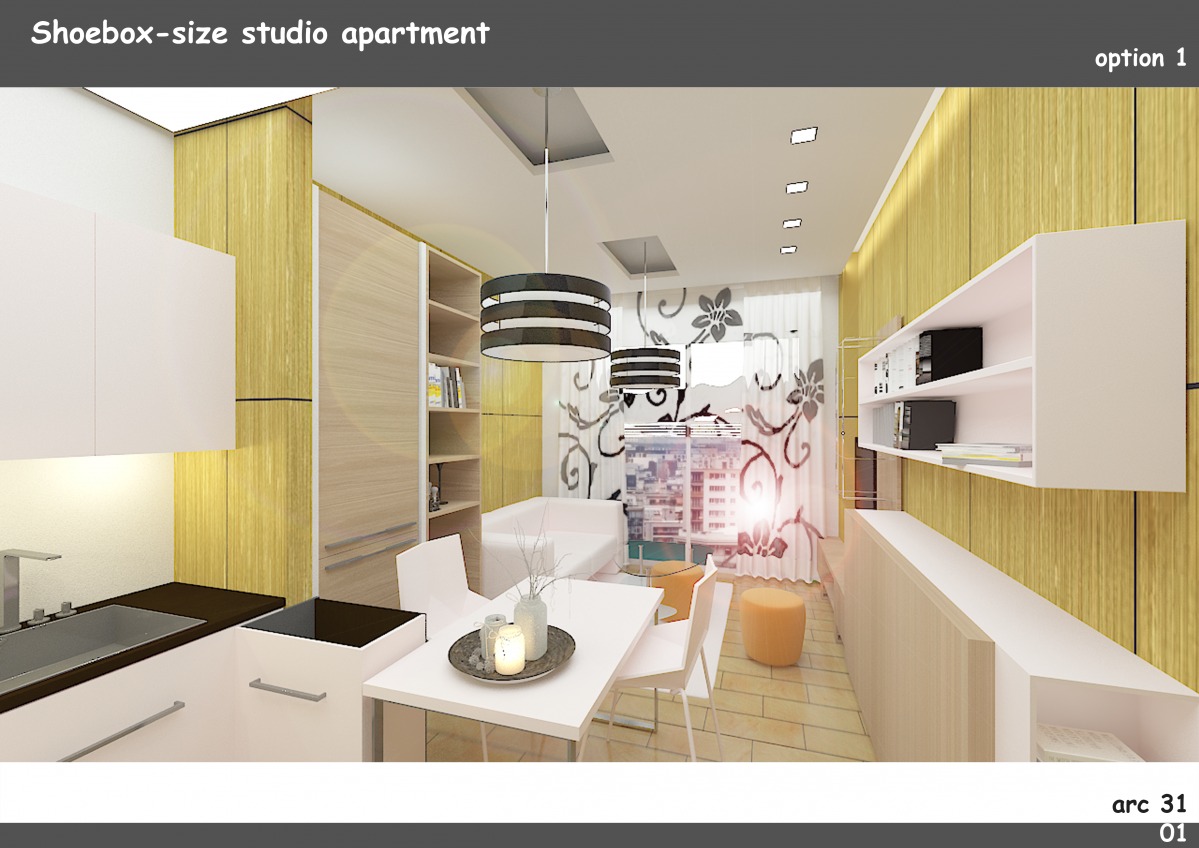 Design project for Shoebox-size studio apartment in Singapore | Arcbazar