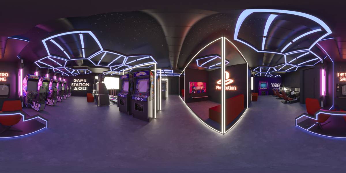 Design project for Mountains meet Gaming - 1. Gaming Room in the Alps ...