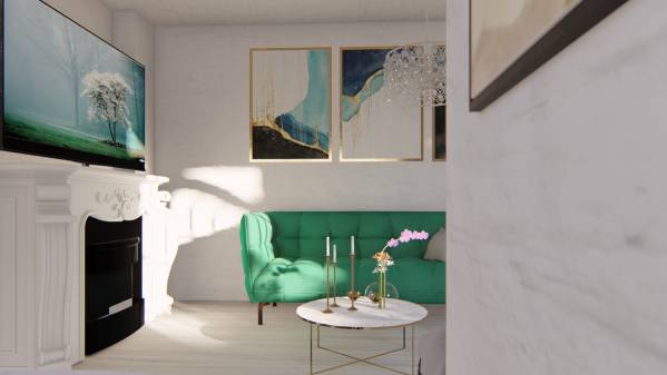 Design project for Living room with kitchen interior design in Estonia ...