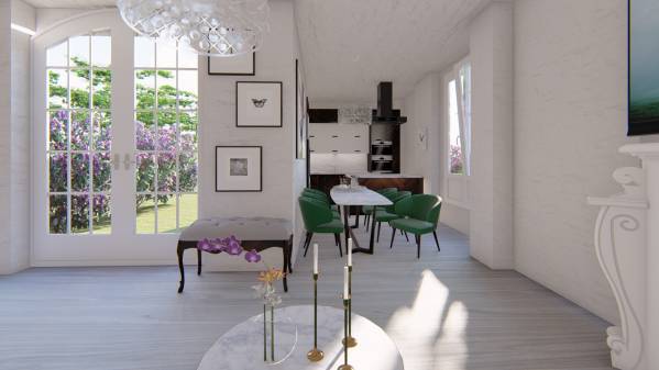 Design project for Living room with kitchen interior design in Estonia ...