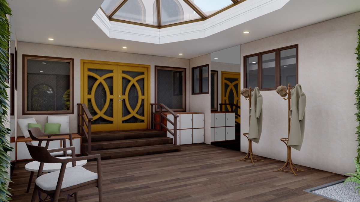 Design project for Design of an Enclosed Atrium that Serves as a Foyer ...