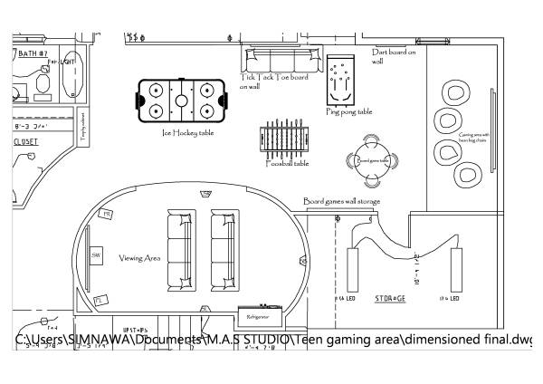 Design project for Teen Gaming Area in United States | Arcbazar