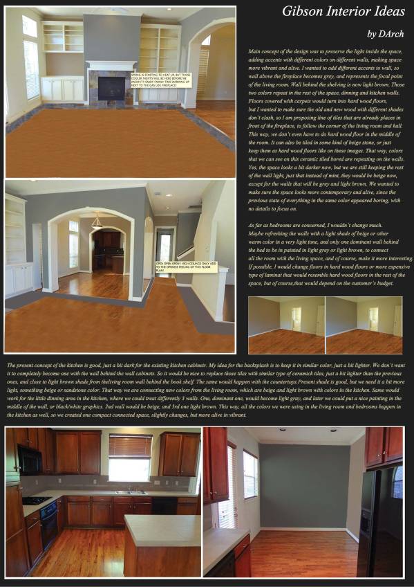 Design project for Gibson Interior ideas in United States | Arcbazar