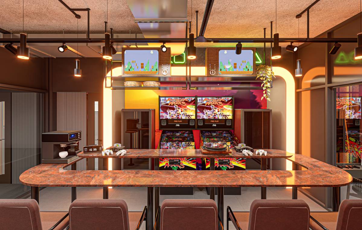 Design project for Mountains meet Gaming - 1. Gaming Room in the Alps ...